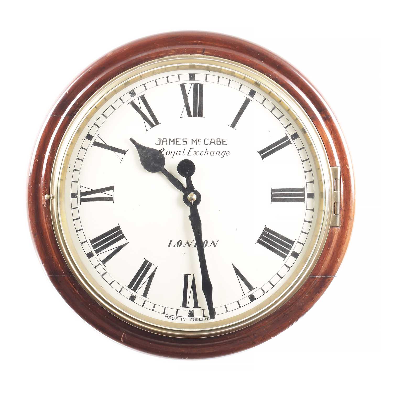 Lot 1003 - A LARGE LATE 19TH CENTURY FUSEE WALL CLOCK