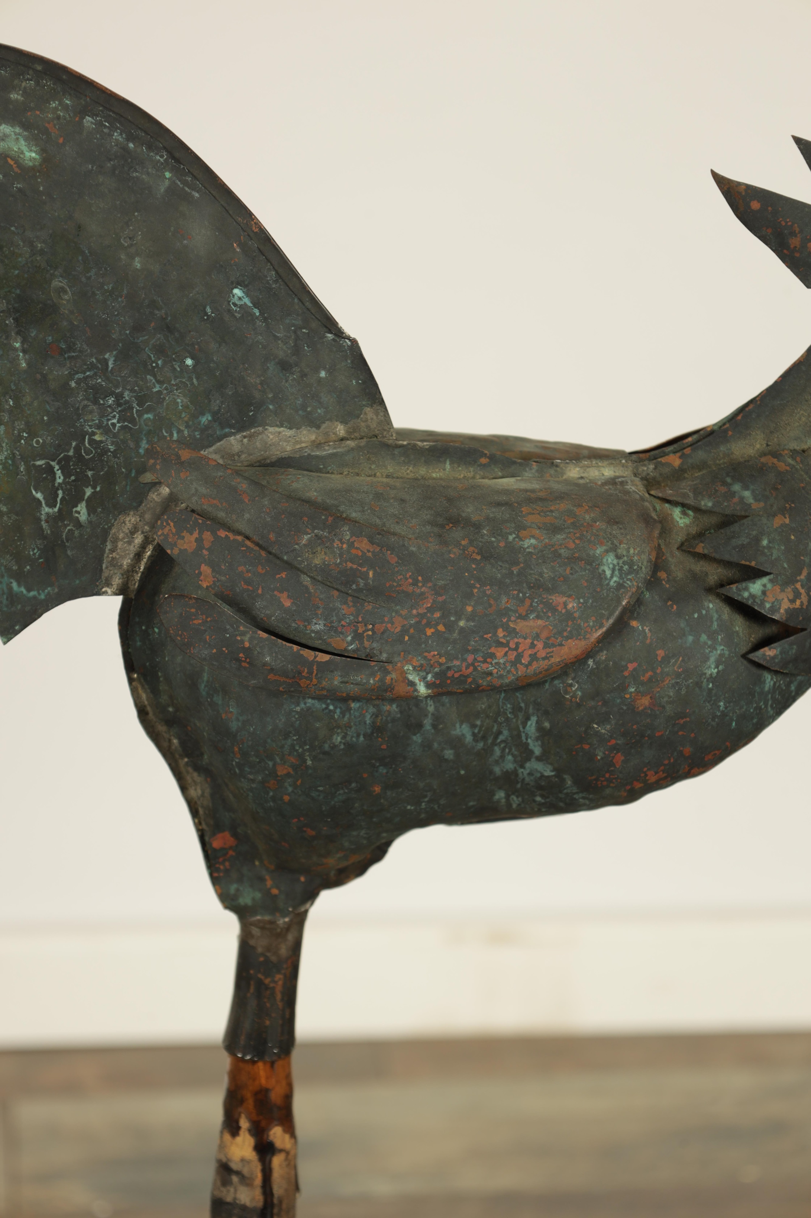 A 19TH CENTURY COPPER WEATHER VANE FORMED AS A
