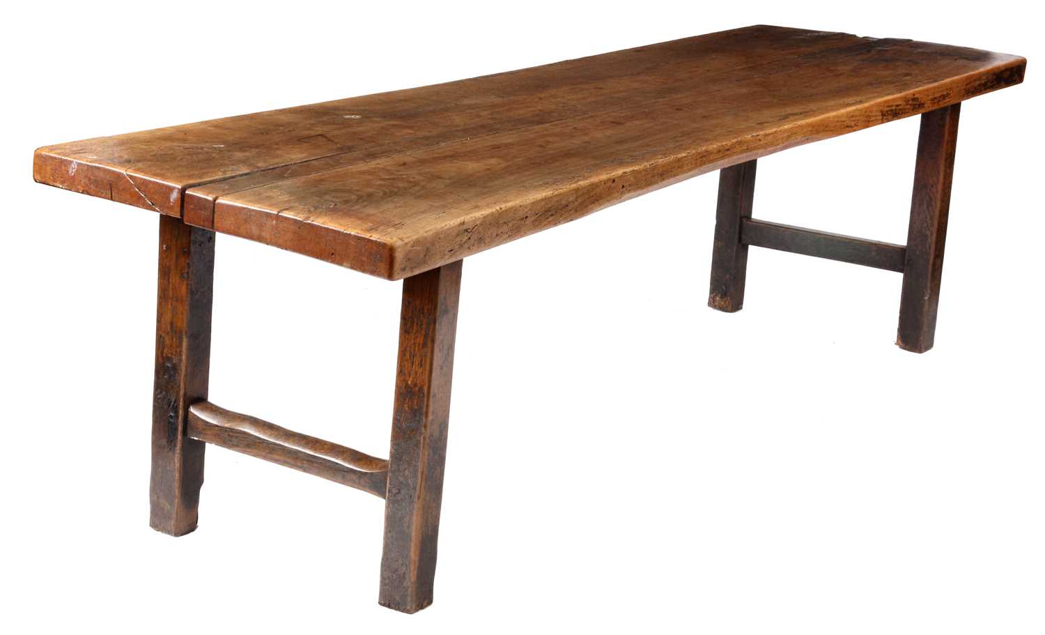 Lot 650 - A GOOD 18TH CENTURY 10 SEATER ELM FARMHOUSE