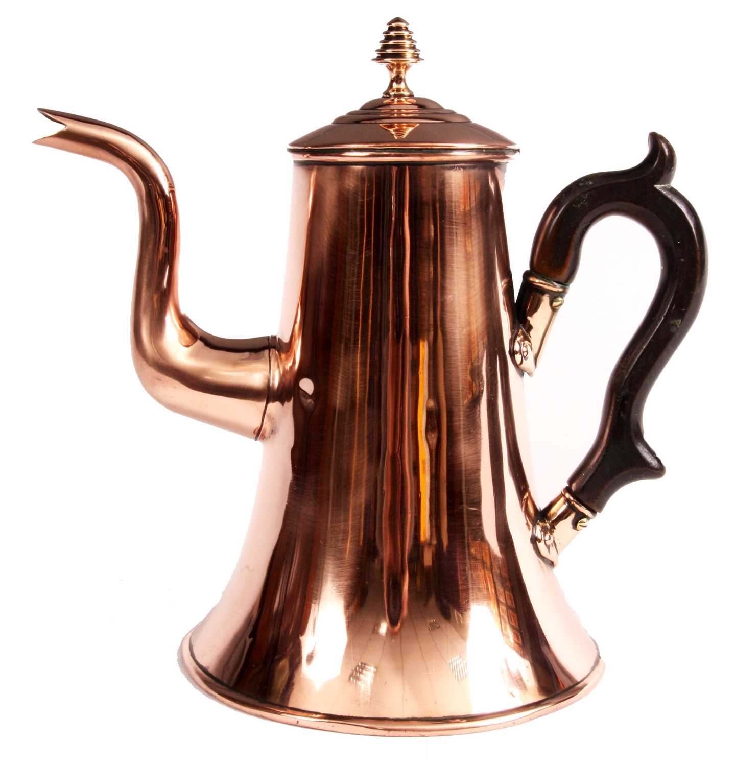Lot 588 - An early Victorian large Copper COFFEE POT