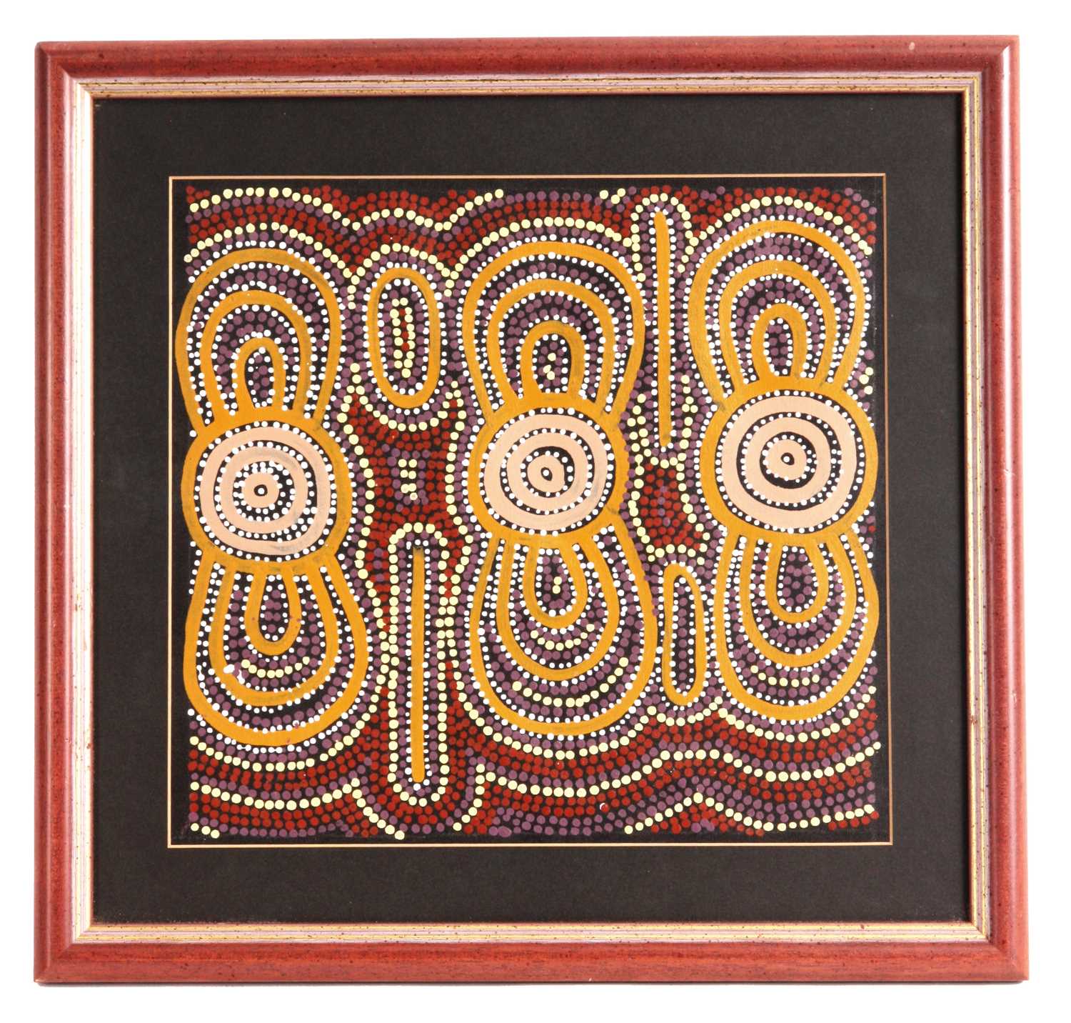 Lot 277 - A piece of coloured ABORIGINAL ARTWORK 27cm