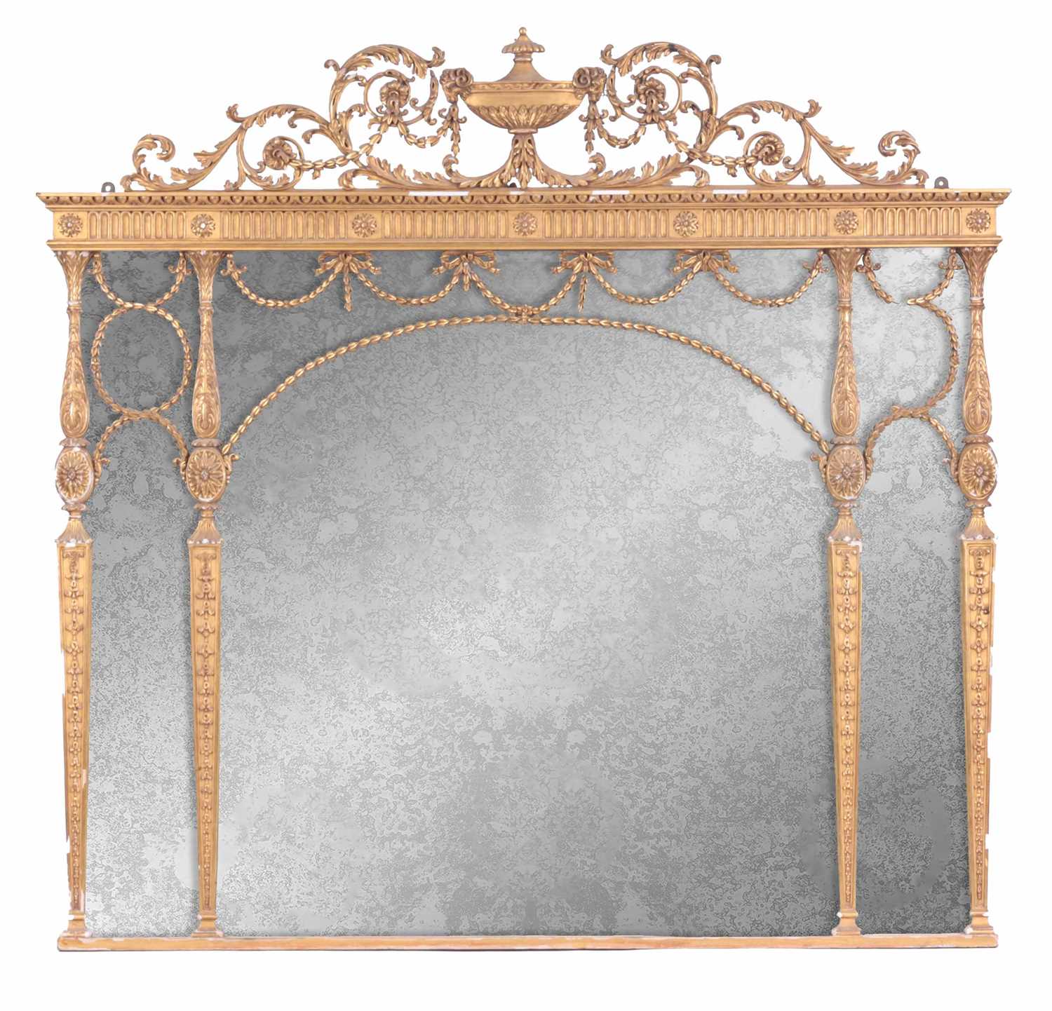 Lot 893 - AN IMPRESSIVE 19TH CENTURY ADAM STYLE GILT