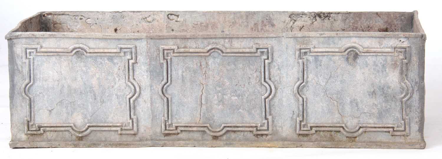 Lot 416 - A REGENCY RECTANGULAR LEAD PLANTER with