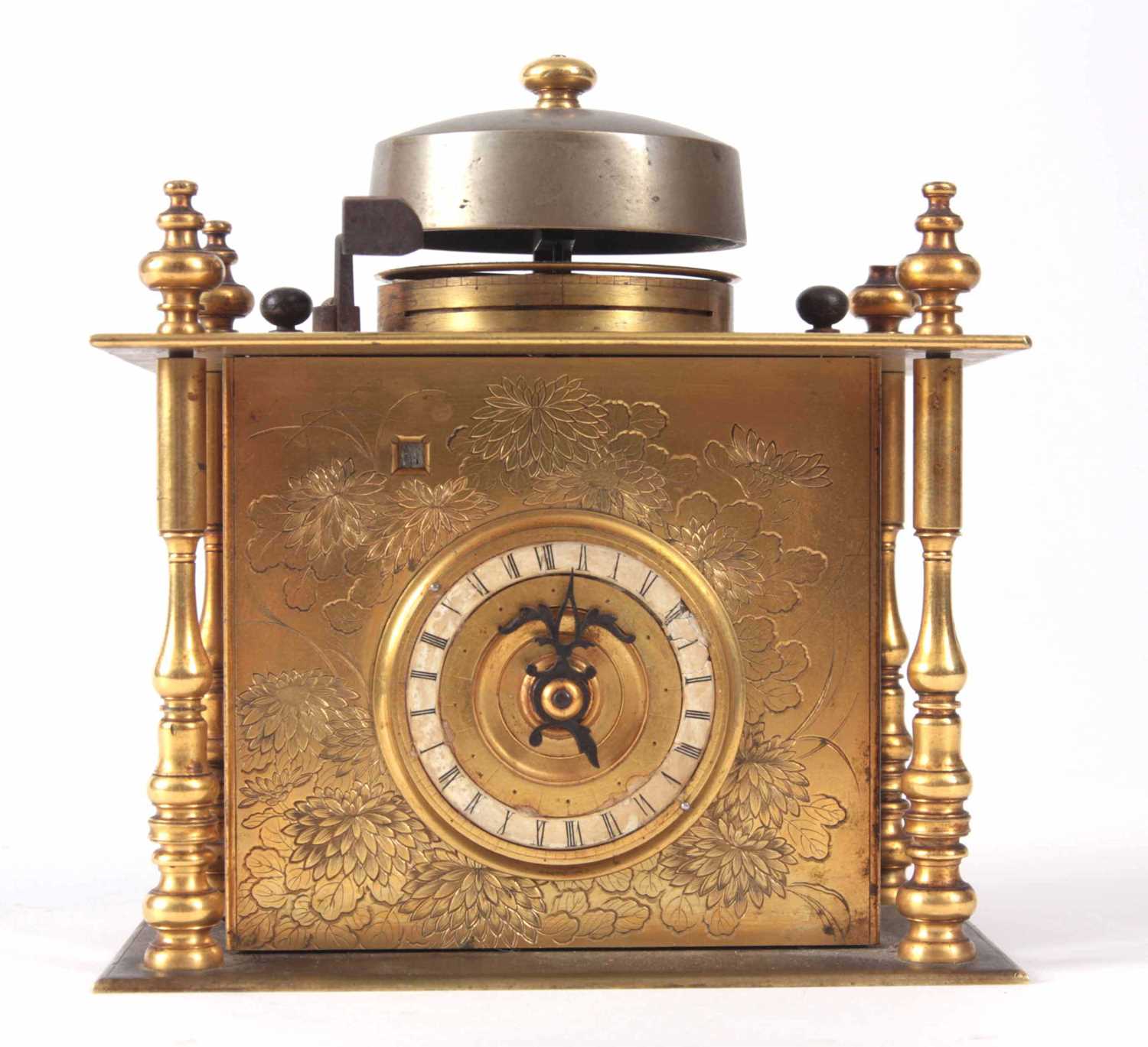 Lot 818 - A MID 19th CENTURY JAPANESE TABLE CLOCK the